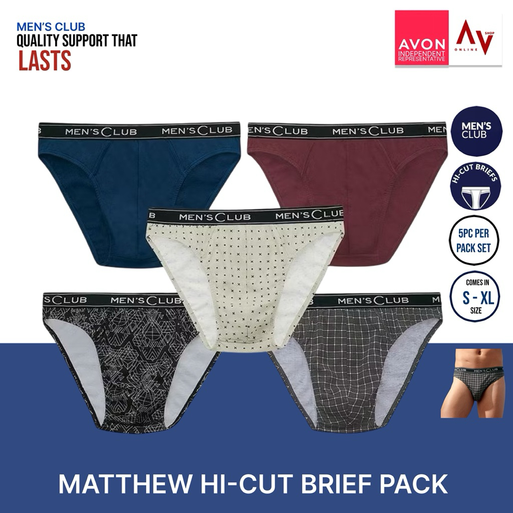 AVON Matthew 5in1 Hi-Cut Brief Pack - S to XL | Shopee Philippines