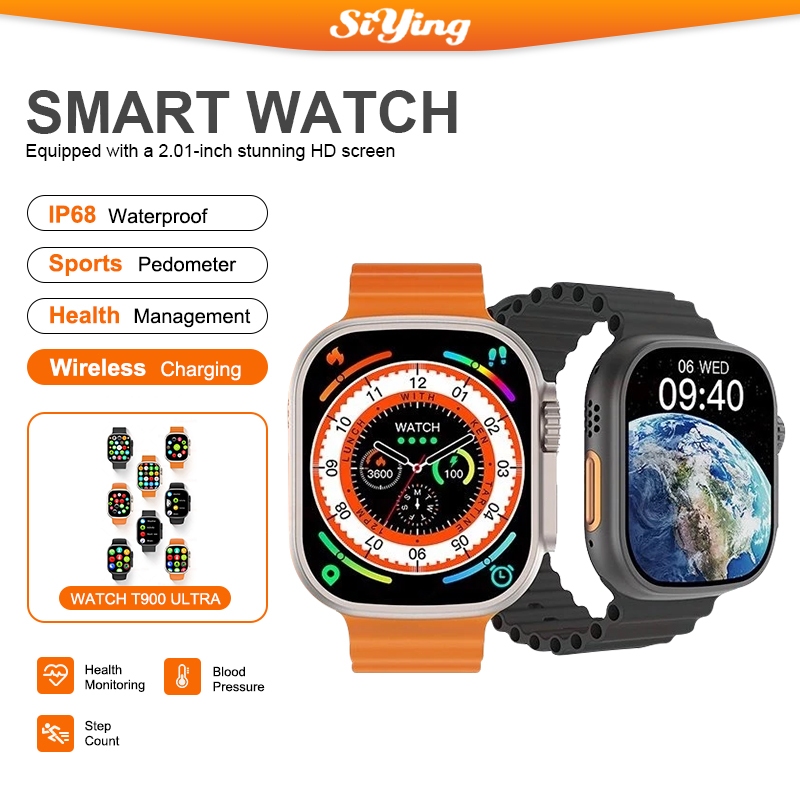 S-Y T900 ultra smart watch For Men And Women With Bluetooth Call 1.99 ...