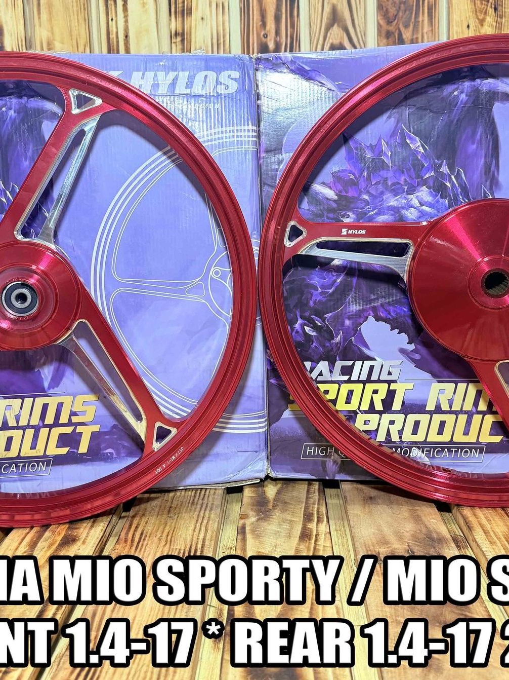 MIOLS3 BRAND NEW HYLOS CNC MAGS 17s 3 SPOKES 20T 18T YAMAHA MIO SPORTY ...
