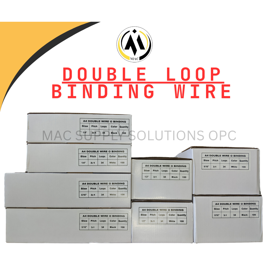 100pcs Double Loop Binding Wire A4 | 3:1 Pitch | 34 Loops | Shopee Philippines
