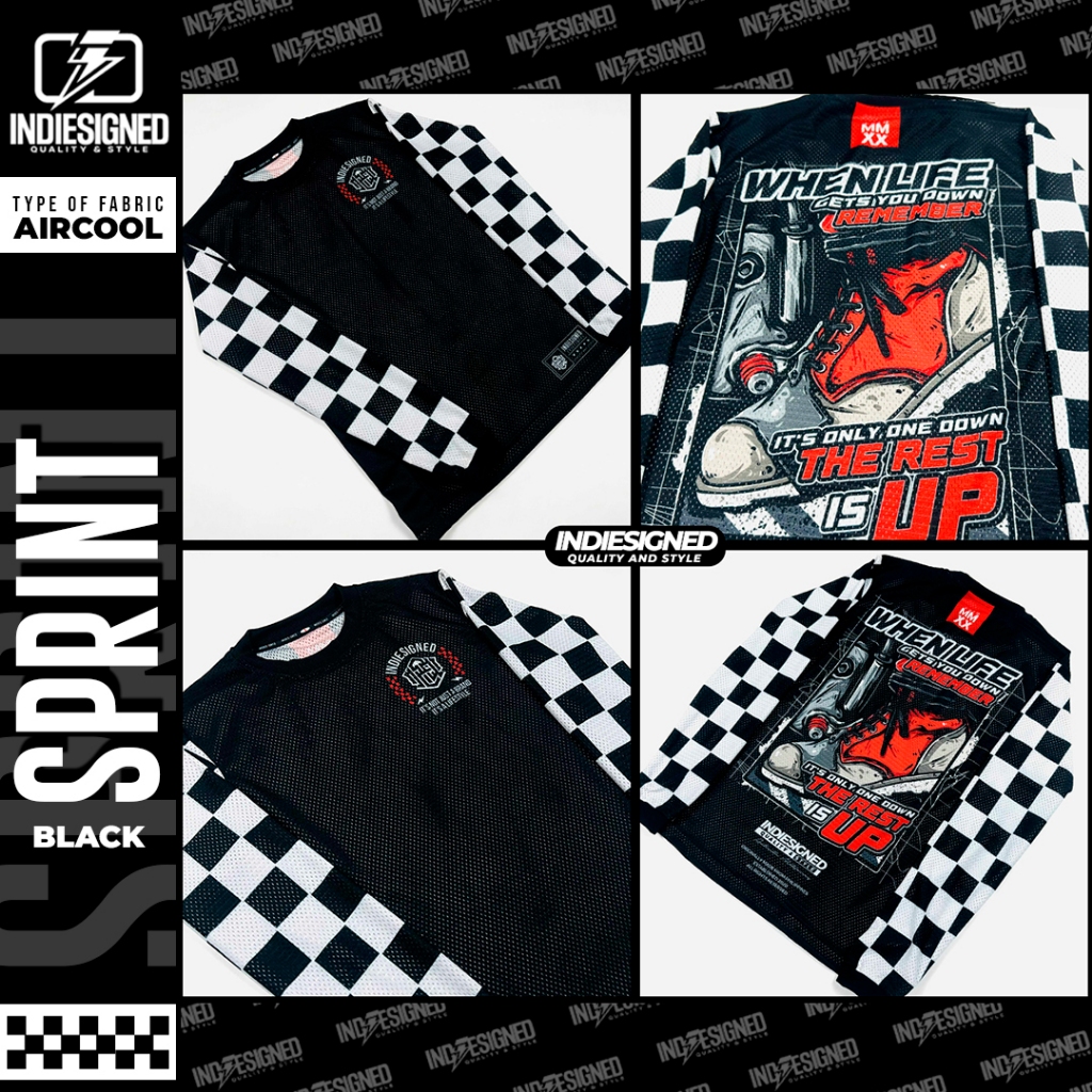 SPRINT BLACK RIDING JERSEY (INDIESIGNED OFFICIAL) | Shopee Philippines