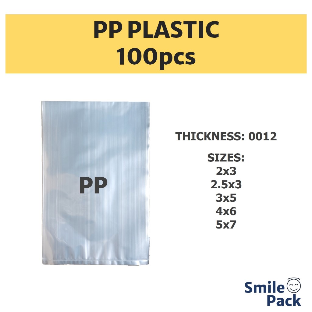 PP Plastic Supot Bag 100pcs - 2x3 2.5x3 3x5 4x6 5x7 - 0012 Thickness ...