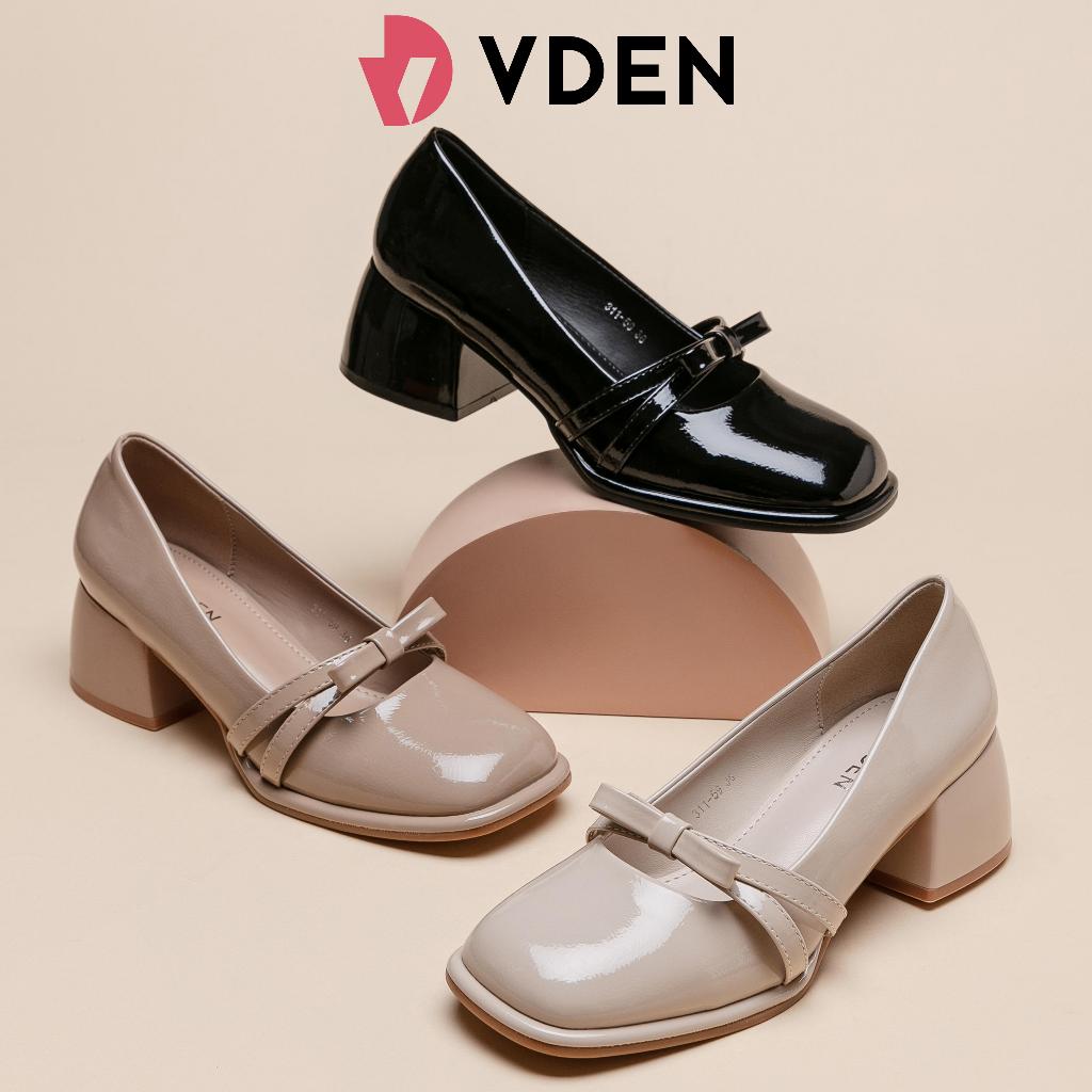VDEN Fashionable Ribbon Chunky Heeled Lady Pumps Shoes 2INCH/5CM 311-59 ...