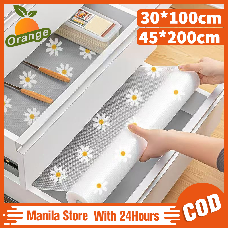 Waterproof Drawer Mat 30*100 45*200cm Oilproof Non-Slip Kitchen Cabinet ...
