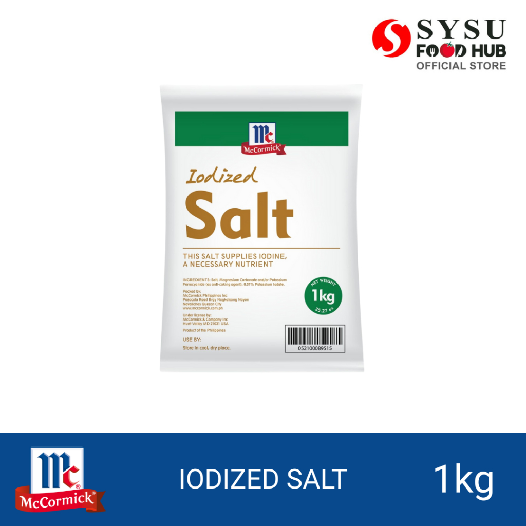 McCormick Iodized Salt 1kg | Shopee Philippines
