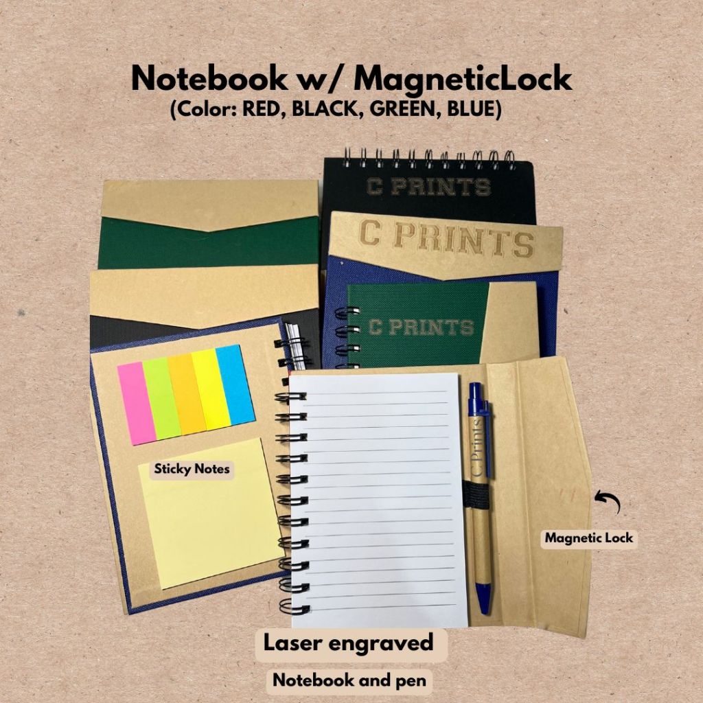 Personalized Colorful Hardbound Notebook with Laser Engraved Name ...