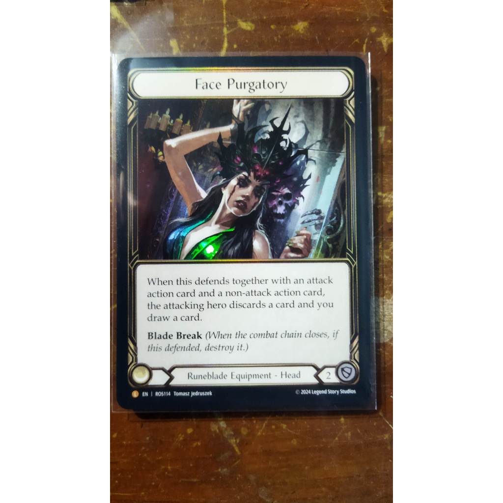 FAB RF Face Purgatory Legendary Rosetta ROS Flesh and Blood TCG English ...