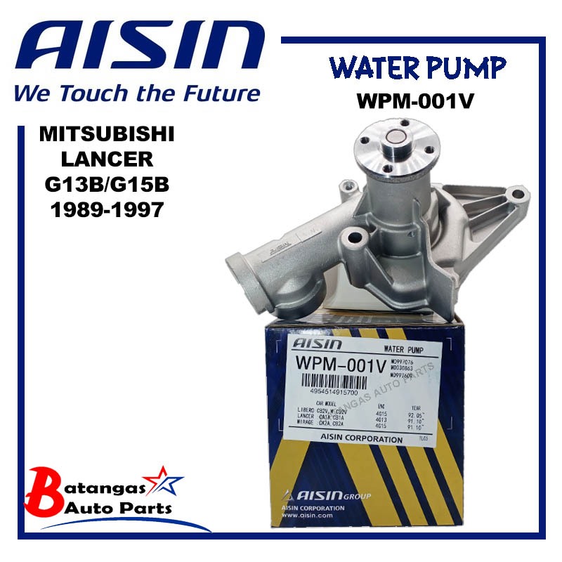 AISIN WATER PUMP MITSUBISHI LANCER G13B/G15B 1989-1997 WPM-001V ...