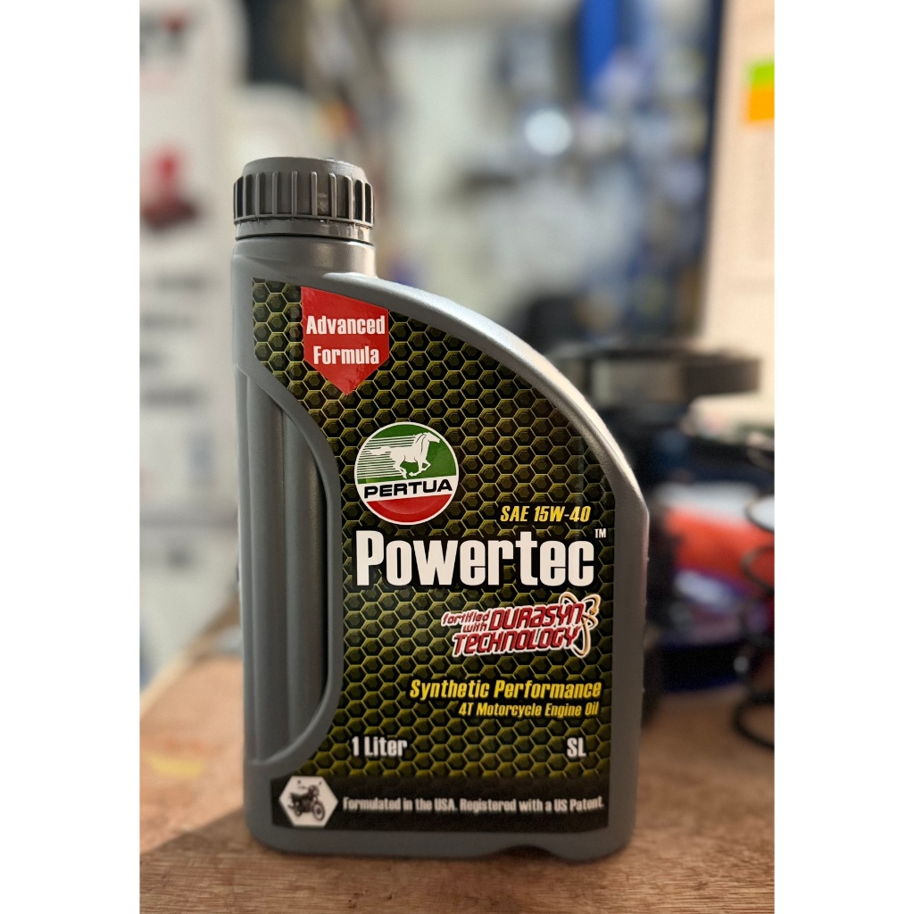 PERTUA POWERTEC SAE 15W40 SYNTHETIC 4T MOTORCYCLE ENGINE OIL 1LITER ...