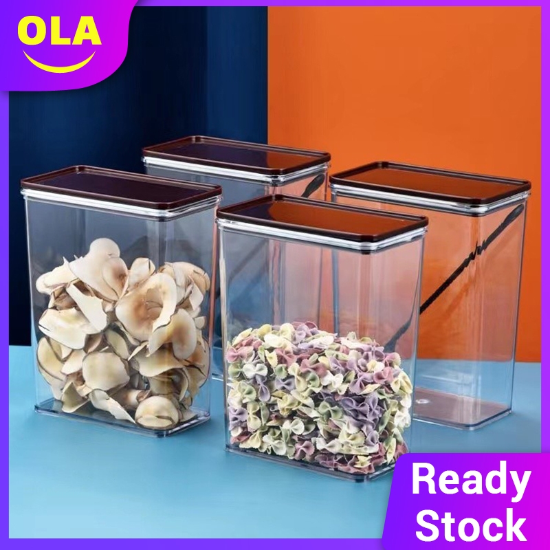 0.5L 1L Acrylic Food Storage Powder Dispenser Container Airtight Food ...