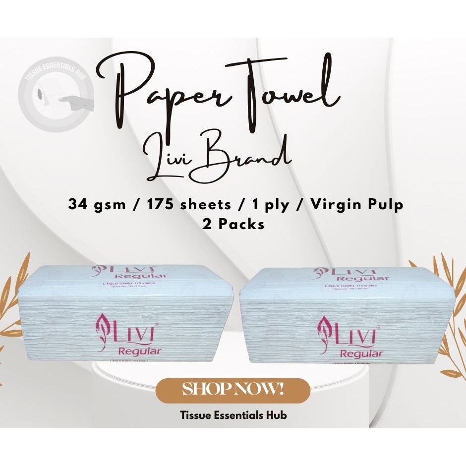 LIVI Regular Interfolded Paper Towel Virgin Pulp 34 GSM 175 Sheets ...