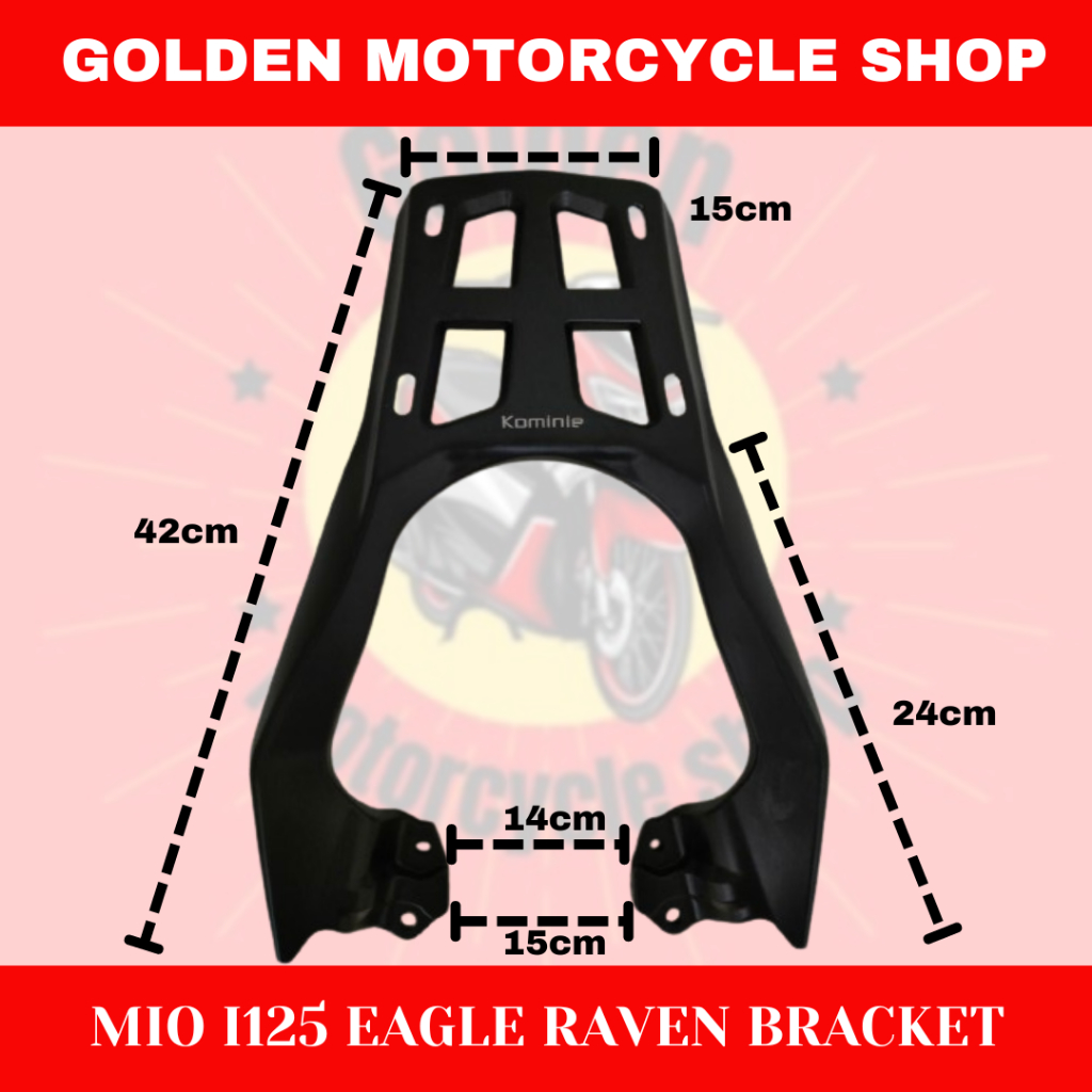 KOMINIE TOP BOX BRACKET FOR MIO I125/EAGLE RAVEN BRACKET | Shopee ...