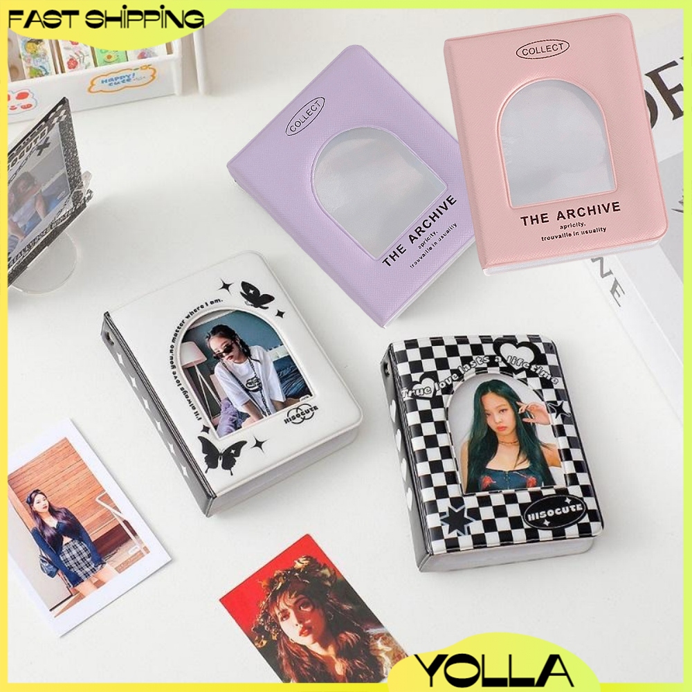Mini Lomo Card Collect Book 3Inch Black White Photo Album Butterfly ...