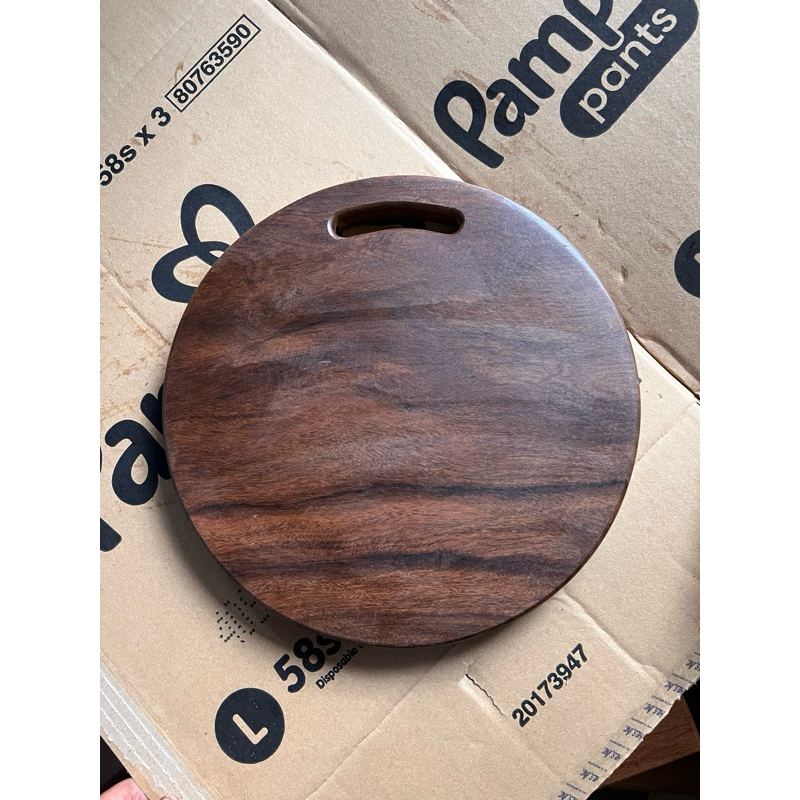 magkuno wood Round with handle chopping board | Shopee Philippines
