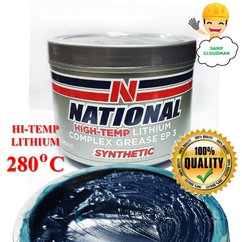 National High-Temp Lithium Complex Grease EP3 500g / 400g Made in Europe Hi-Temp | Shopee ...