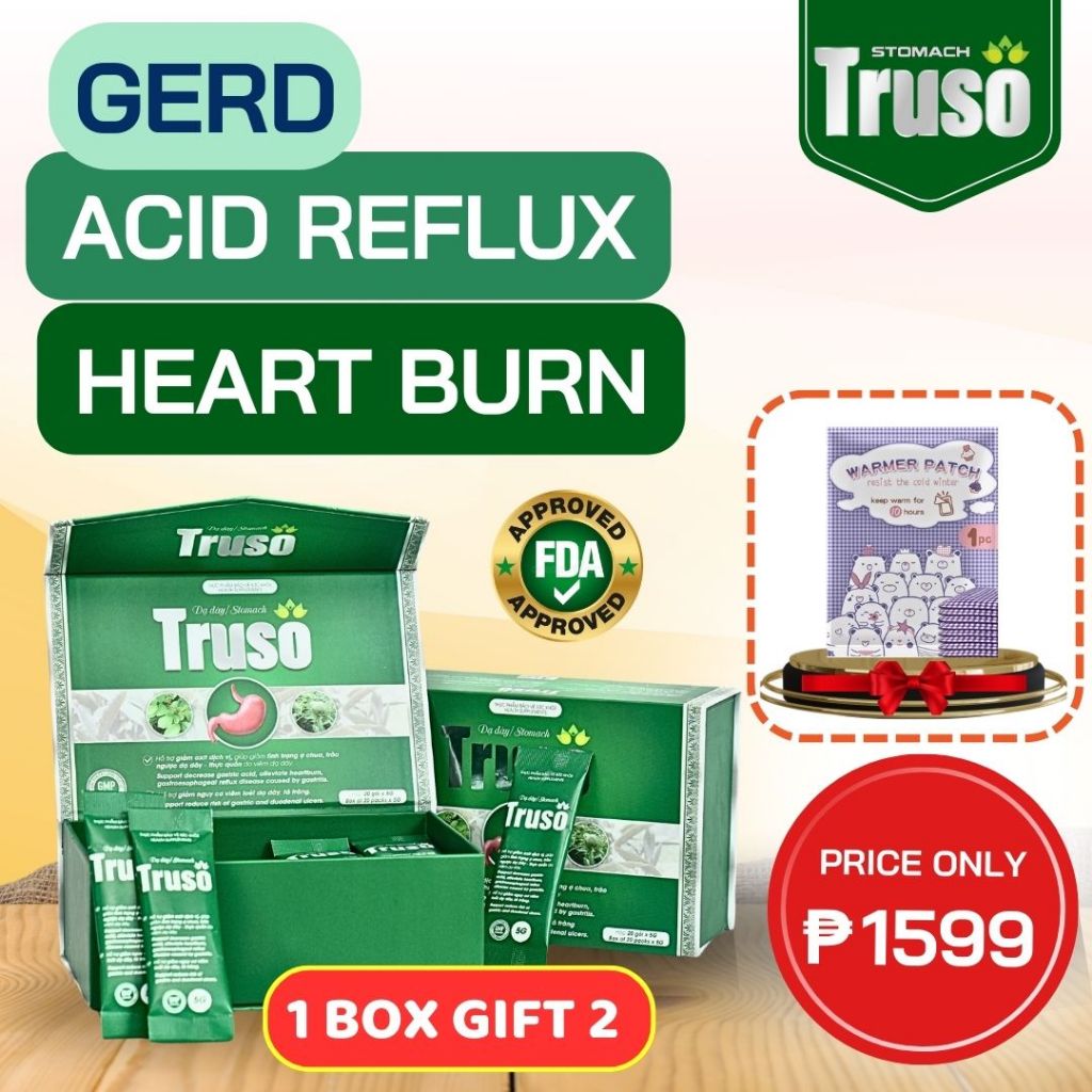 TRUSO STOMACH { FREE GIFT 100 SACHET PATCH} reduce acid reflux ...