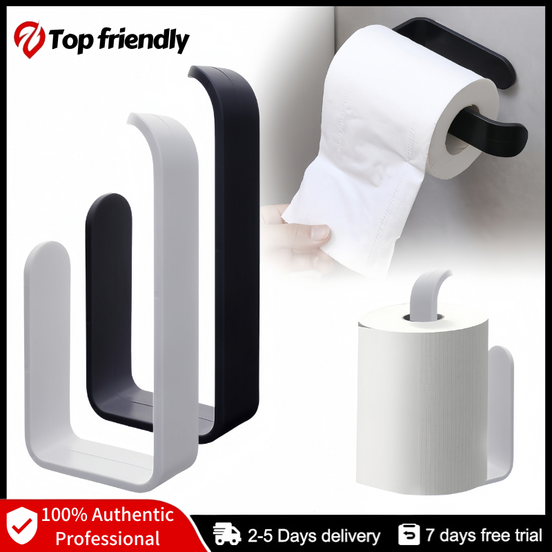 Bathroom Self Adhesive Tissue Holder Punch-free Roll Paper Racks Toilet ...