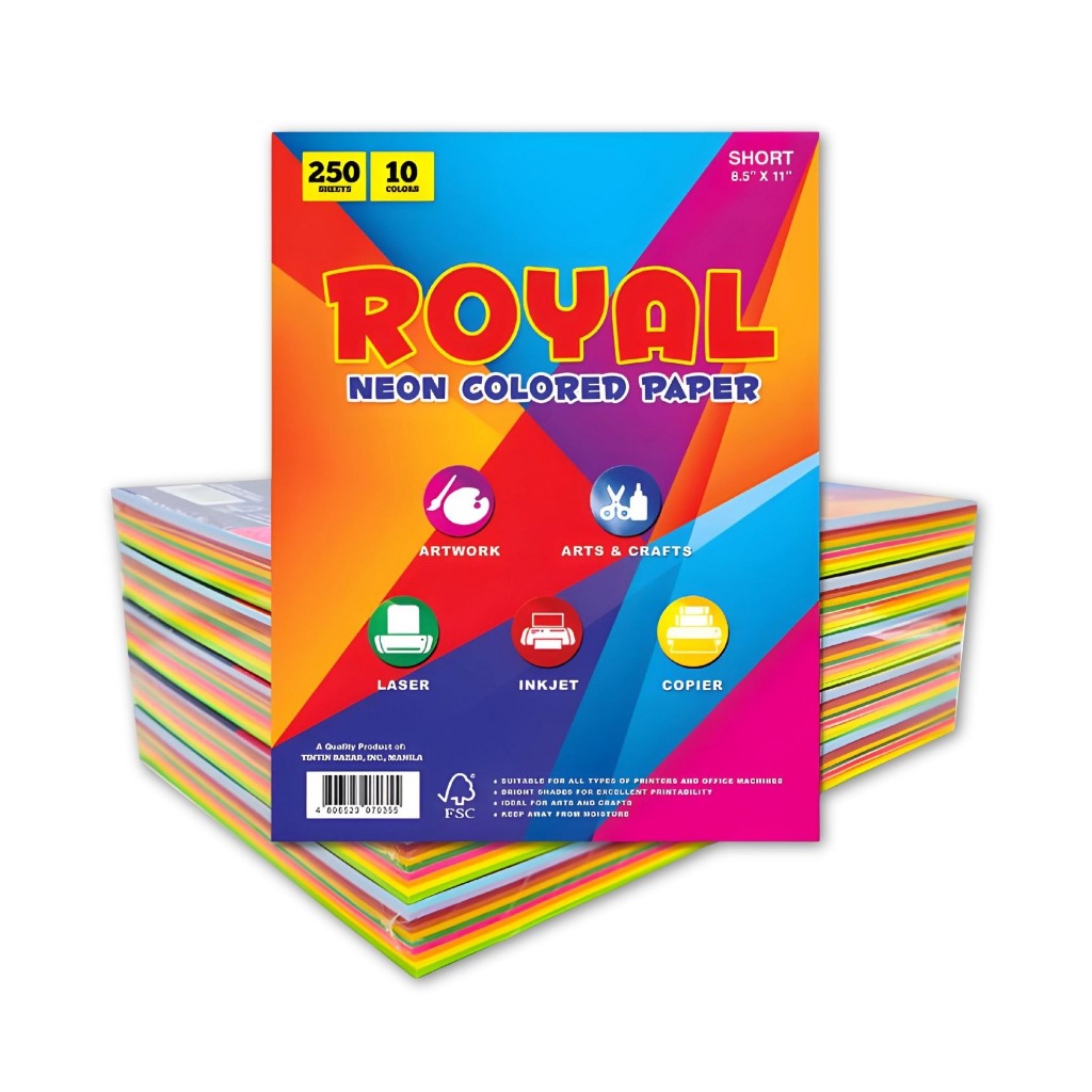 Royal Neon Colored Paper Assorted | Shopee Philippines