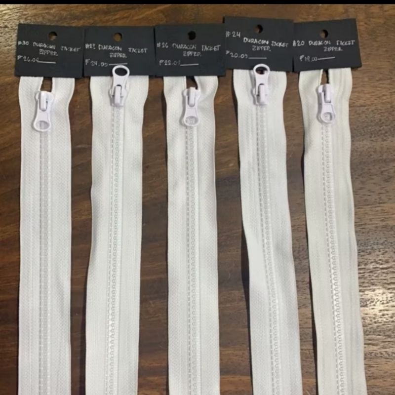 18" to 32" White Duracon Separable Jacket Zipper (Per Piece) | Shopee Philippines