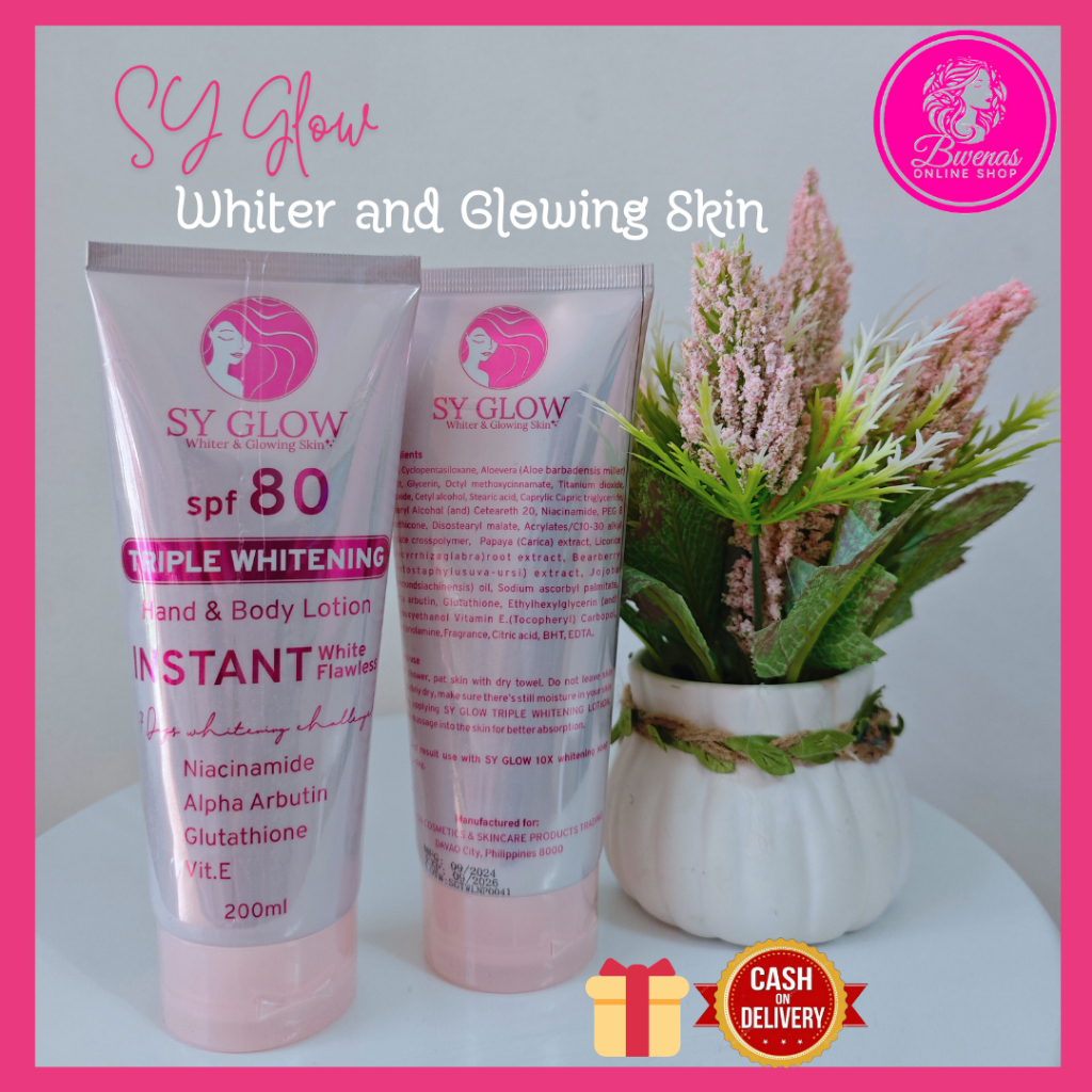 SY GLOW TRIPLE WHITENING Instant White spf 80 (200ml) | Shopee Philippines