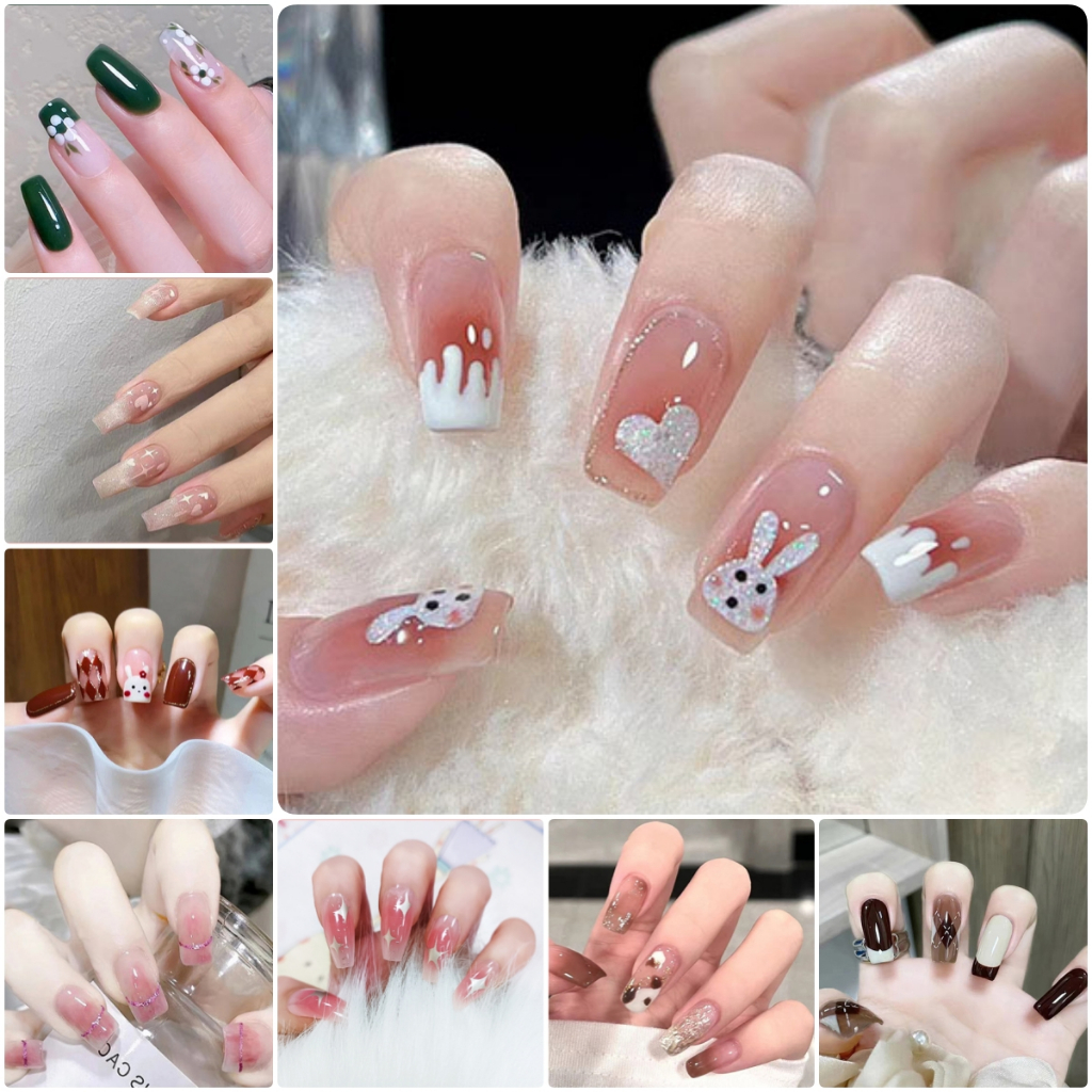Box Nails 24PCS With Jelly Glue Extension Set With Glue Nail Drill ...