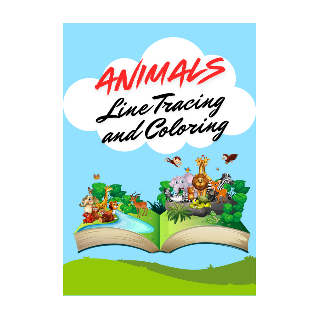 Animals Line Tracing Coloring Booklets for toddlers and kids basic ...