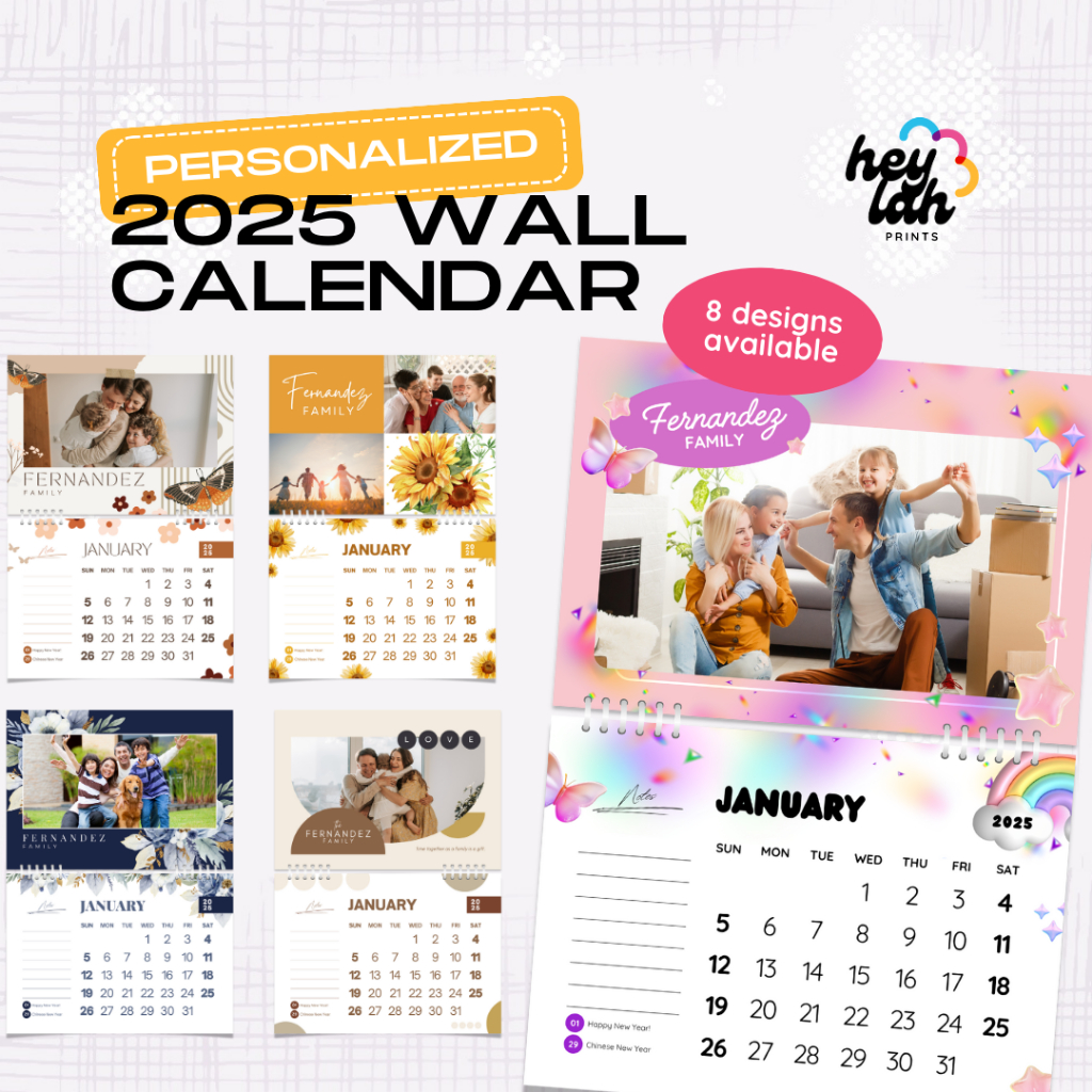 2025 Calendar Personalized Souvenir Wall Calendar | Shopee Philippines