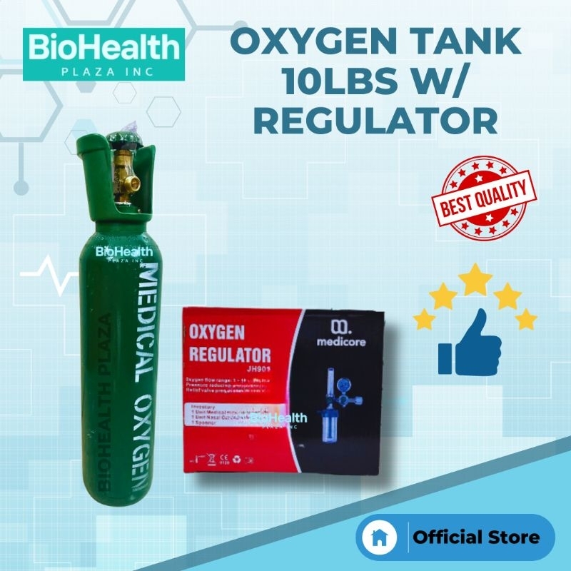 Oxygen Tank 10Lbs Complete Set (with content/refill and Medicore ...