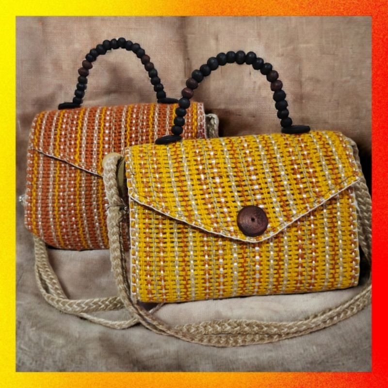 Native Abaca Sling Bag | Abaca Sling With Handle | Shopee Philippines