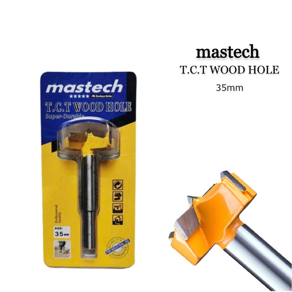 Wood Hole Router Bit Woodworking Tools 35mm (Mastech T.C.T) | Shopee ...