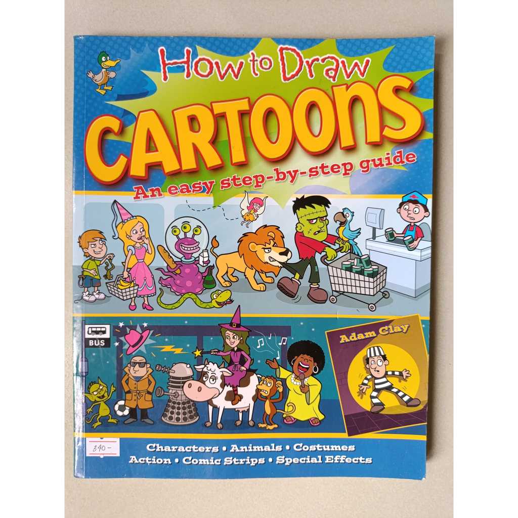 Preloved: How to Draw Cartoons, An Easy Step-by-Step Guide by Adam Clay ...