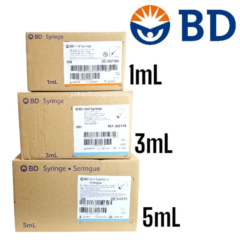 BD Syringe with Needle 1mL/3mL/5mL BY 10’s | Shopee Philippines