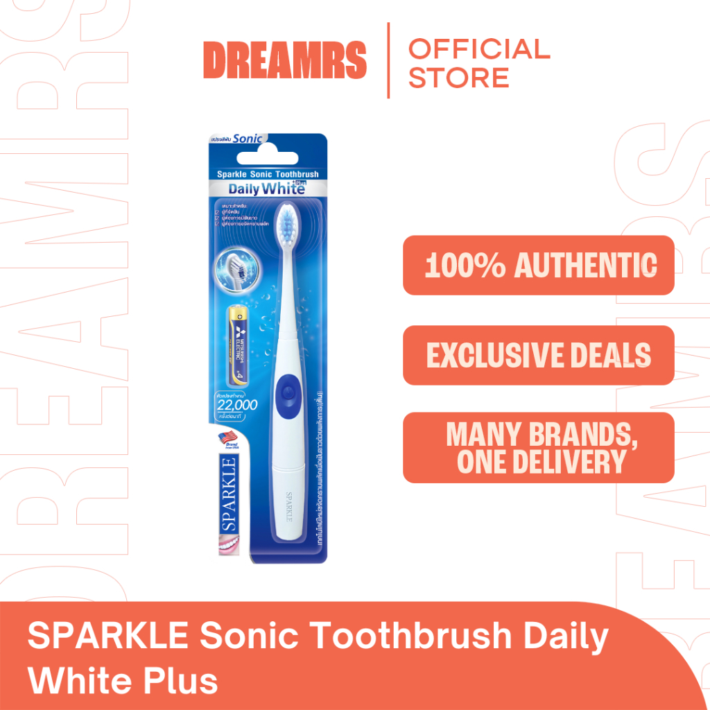 SPARKLE Sonic Toothbrush Daily White Plus Refill (DREAMRS) | Shopee ...