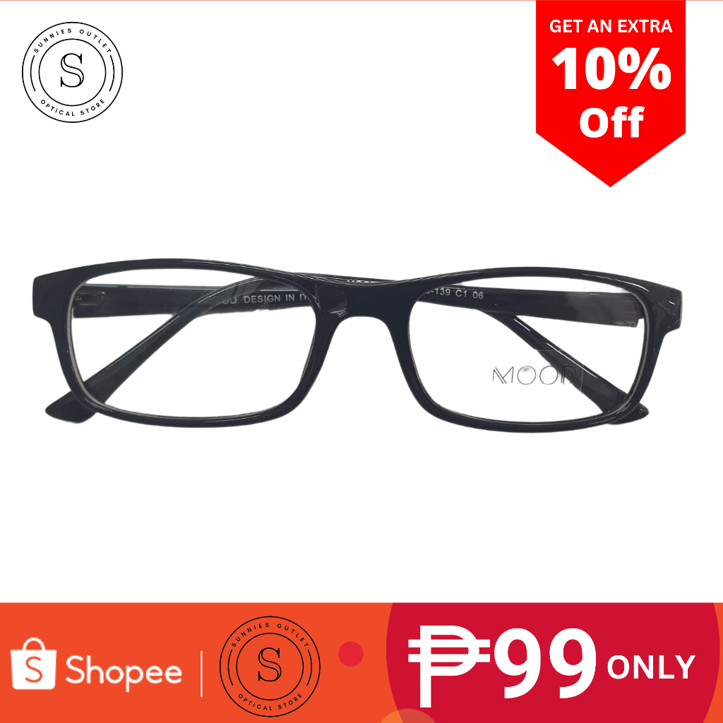 SunniesOutlet Basic Rectangle Plastic Eyeglasses Specs Frames Unisex ...