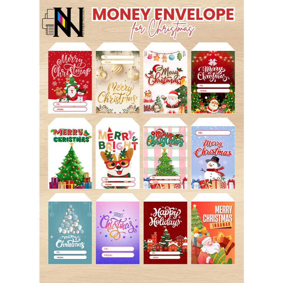 [2] CHRISTMAS MONEY ENVELOPE SOLD PER PACK (10PCS) Personalized Money ...