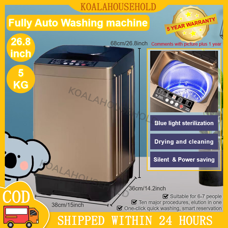 5KG Automatic Washing Machine low power consumption silent Washing ...