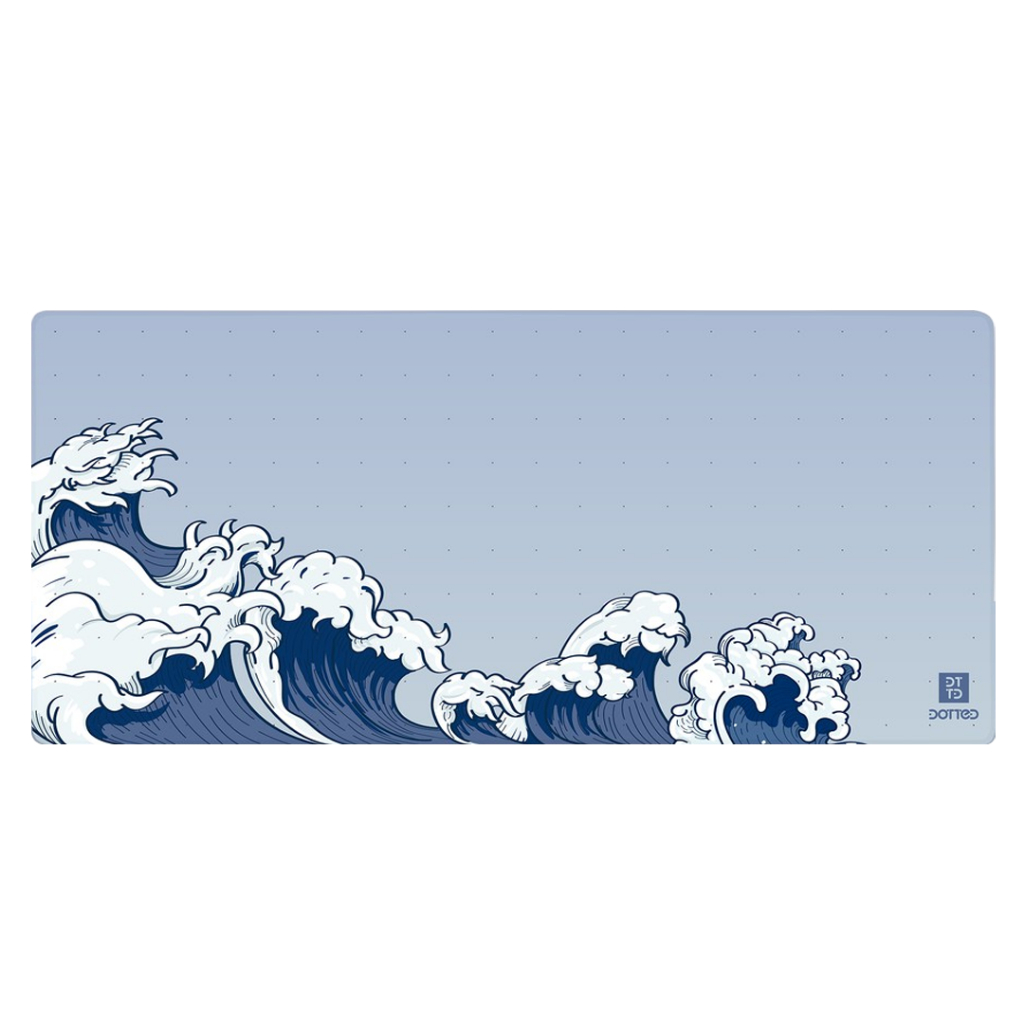 Dotted Great Wave Desk Mat 900x400x4mm | Shopee Philippines