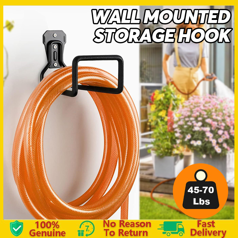 Garden Hose Hooks Wall Mounted Metal Outdoor Hooks Garage Storage Hooks ...