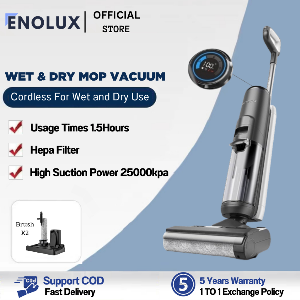 Enolux Cordless Vacuum Cleaner X0 PRO PLUS Wet and Dry Vacuum Cleaners ...