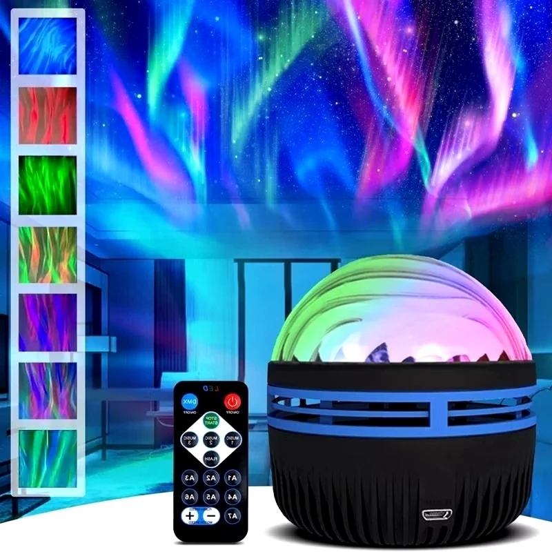 MS/Aurora LED Night Lamp Light Galaxy Projector Northern Lights World ...
