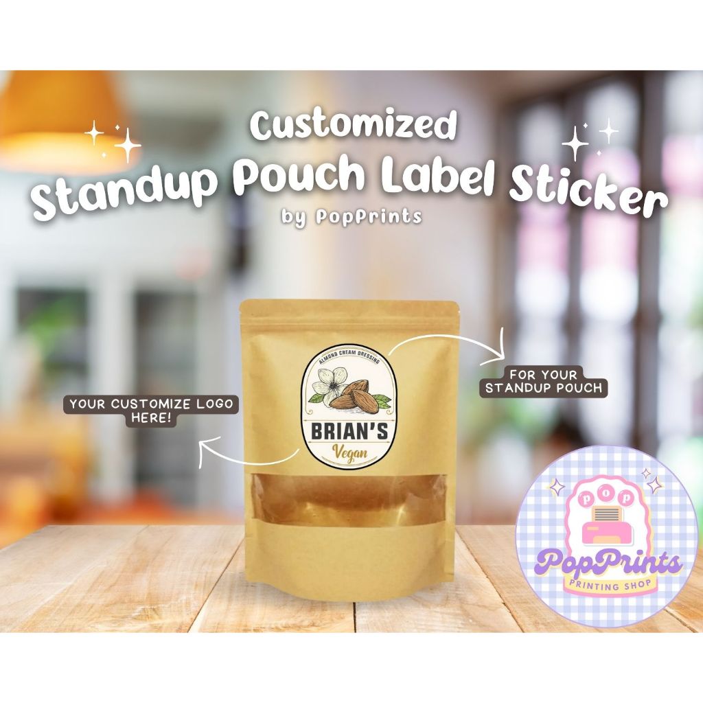 Standup Pouch Label Stickers / Logo Stickers / Product Stickers ...