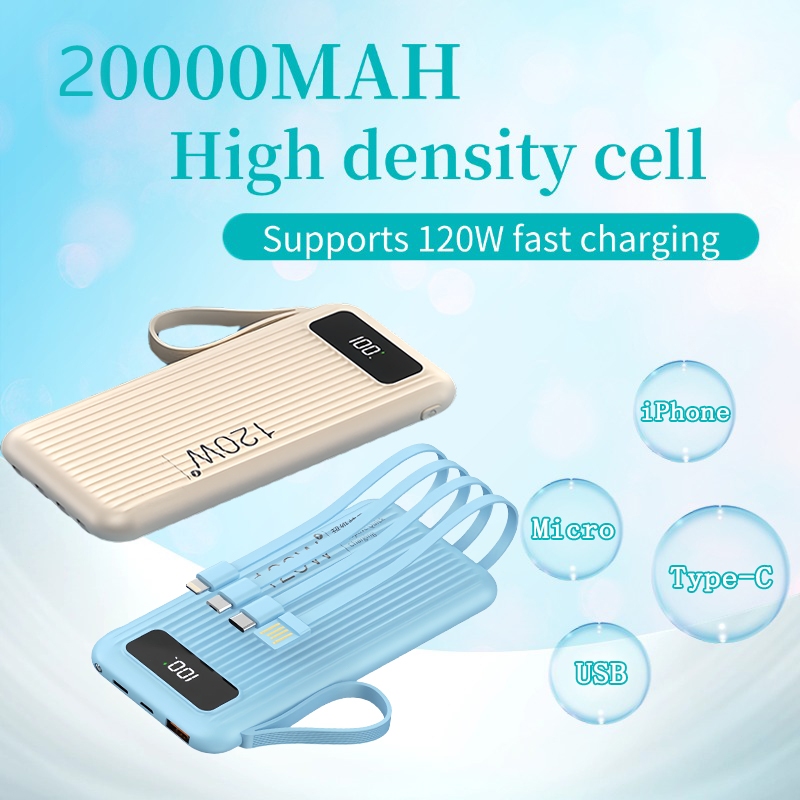 Portable power bank High Capacity 20000mah original fast charging with ...