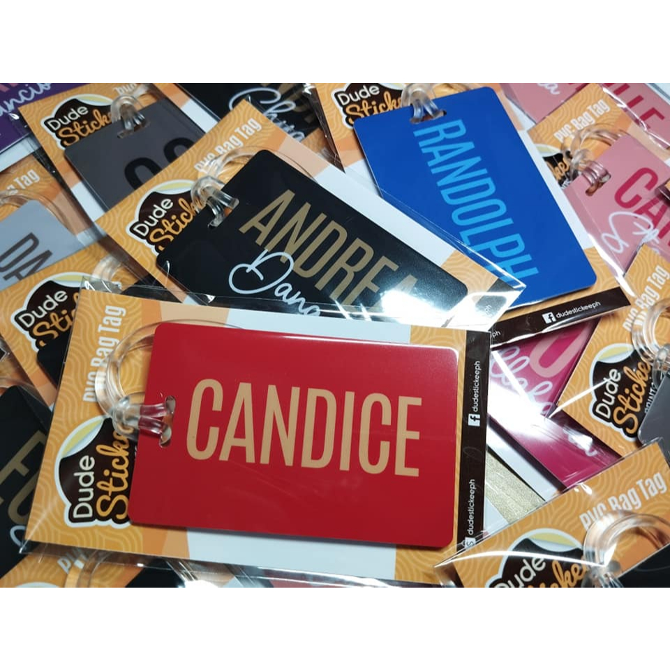 Personalized PVC Bag Tag / Luggage Tag (Tricolor Design) | Shopee ...