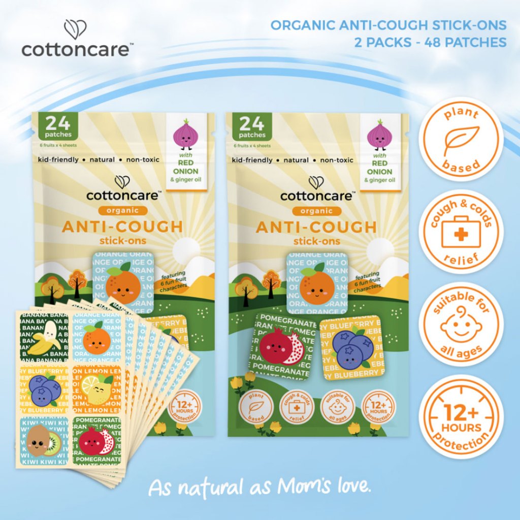 Cottoncare™ (48pcs) Organic Anti-Cough Stick On's Sticker Red Onion ...