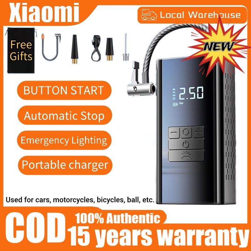 Xiaomi Led Air Compressor Car Tire Inflator Portable Tire Inflator ...
