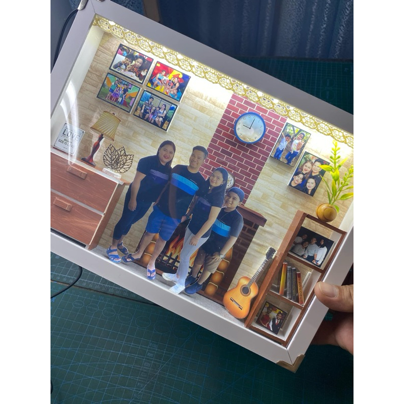 3D LED FRAME DISPLAY/MINIATURE PHOTO FRAME/GIFT,SOUVENIRS | Shopee ...
