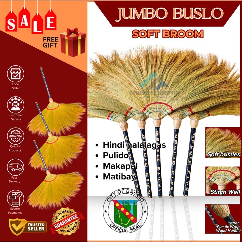 Jumbo Buslo Soft Broom Walis Tambo Makapal & Matibay Floor Cleaning ...