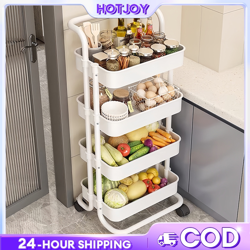 Kitchen Trolley Cart Utility Organizer Rack Kitchen Storage Shelf Home ...
