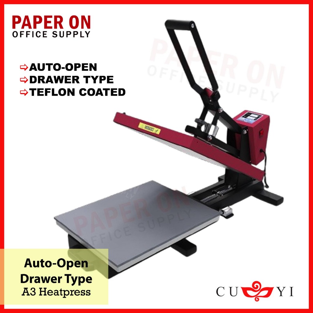 Cuyi A3 Automatic Open Drawer Type Heat Press Machine | Shopee Philippines