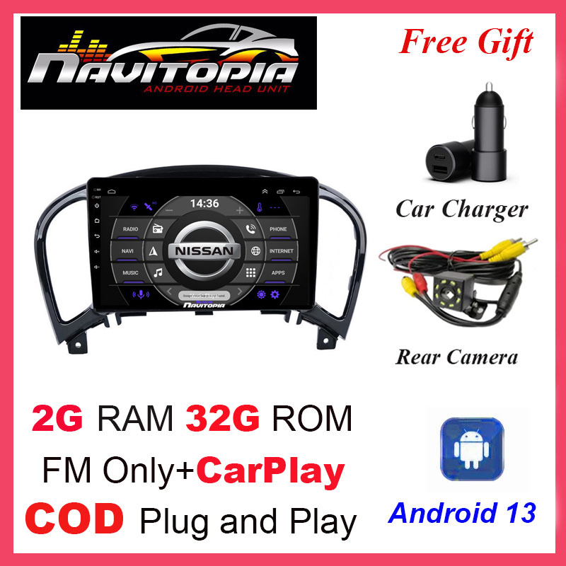 NAVITOPIA 9inch Android 13 Car Head Unit for Nissan Juke 2004-2012 2013 ...